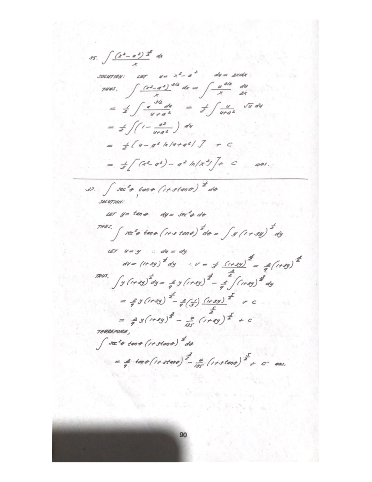 Trigo-SUB-RAT - Trigonometric substitution - 35. f dx x SOLUTION: LET 4 ...