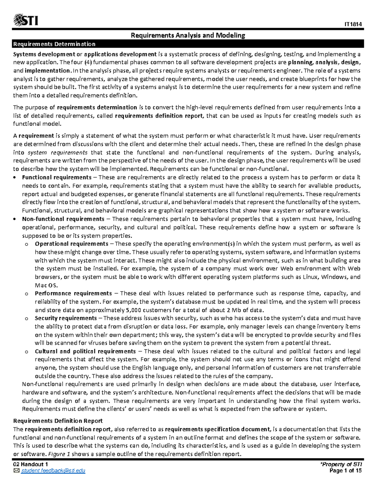 02 Handout 1(35) - ewrqerq - 02 Handout 1 *Property of STI Requirements ...