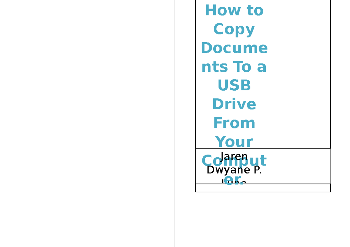 How To Copy Documents to a USB Drive Brochure - How to Copy Docume nts ...