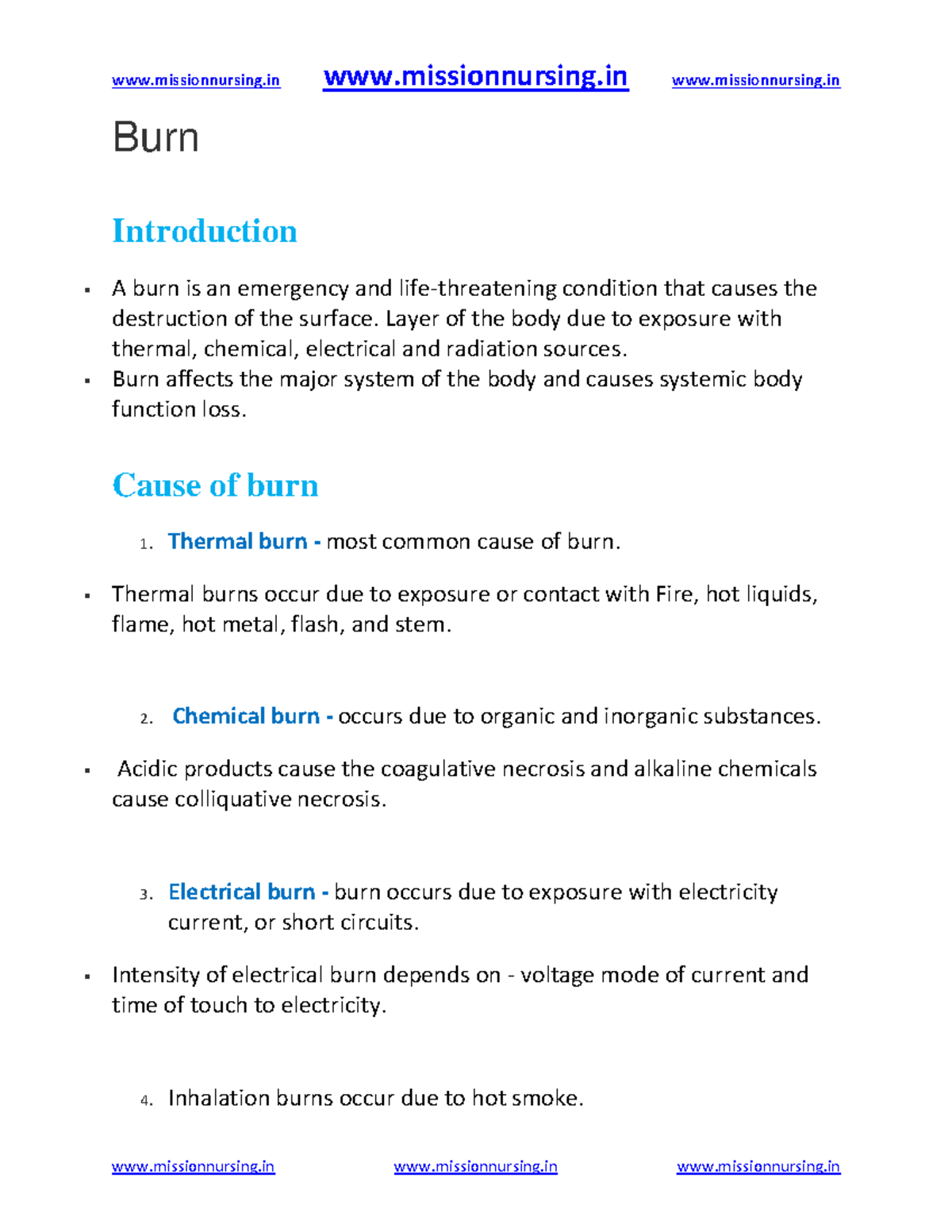 Burns Types, Symptoms & Treatment Nursing Management - Burn ...