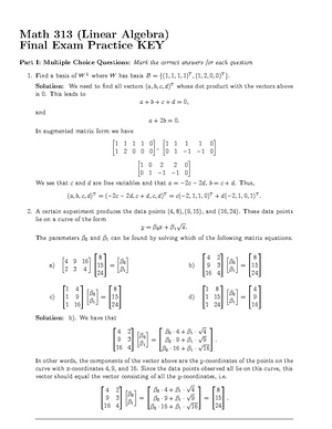 Linear algebra exam sheet - Linear Algebra 1 Exam 1 6/12/ Name: Signature: Show your work. The ...