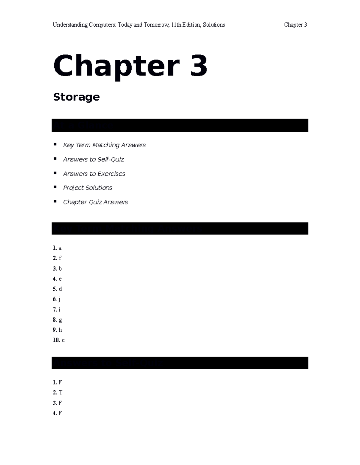 UC11.Solutions - cccc - C++ - Chapter 3 Storage At a Glance Key Term Matching Answers Answers to ...