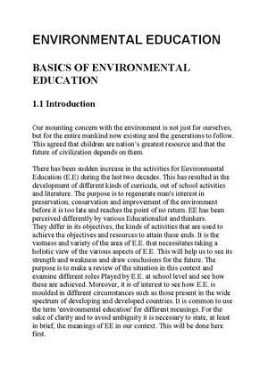 Environmental Education - Scope OF Environmental Education ...