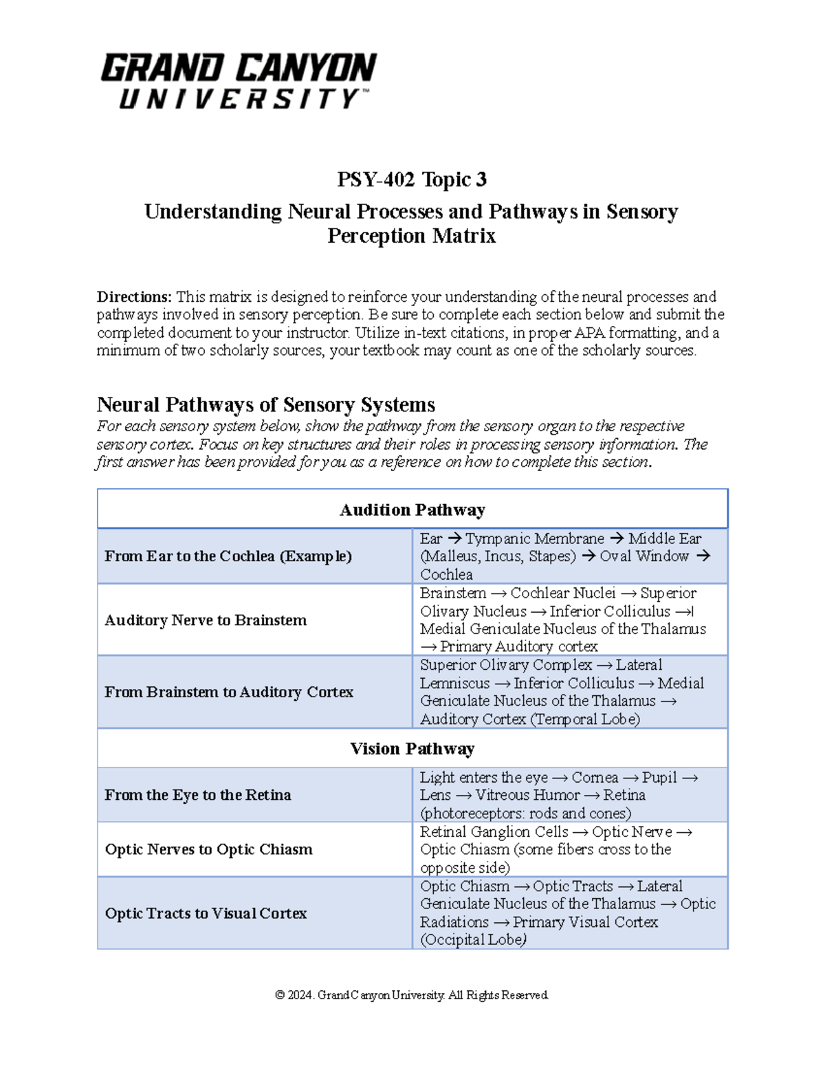 PSY 402 RS T3Understanding Neural Processesand Pathwaysin Sensory ...