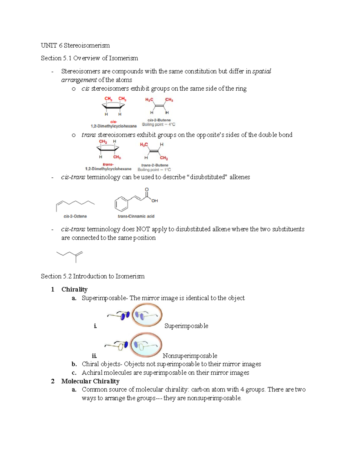 Orgo I Unit 6 - Annotation of textbook based on select sections from ...