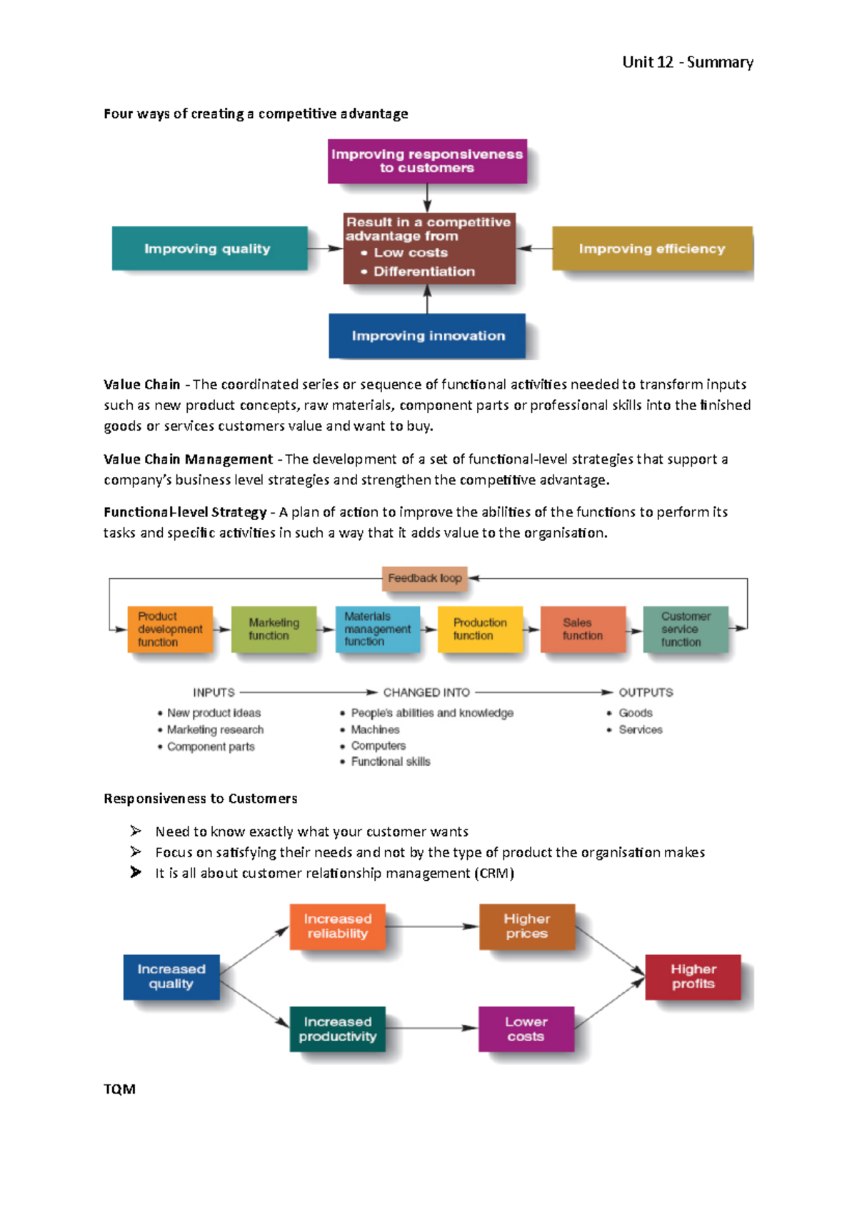 Unit 12 Own summary - IMPORTANT POINTS ON CHAPTER 12 - Unit 12 ...