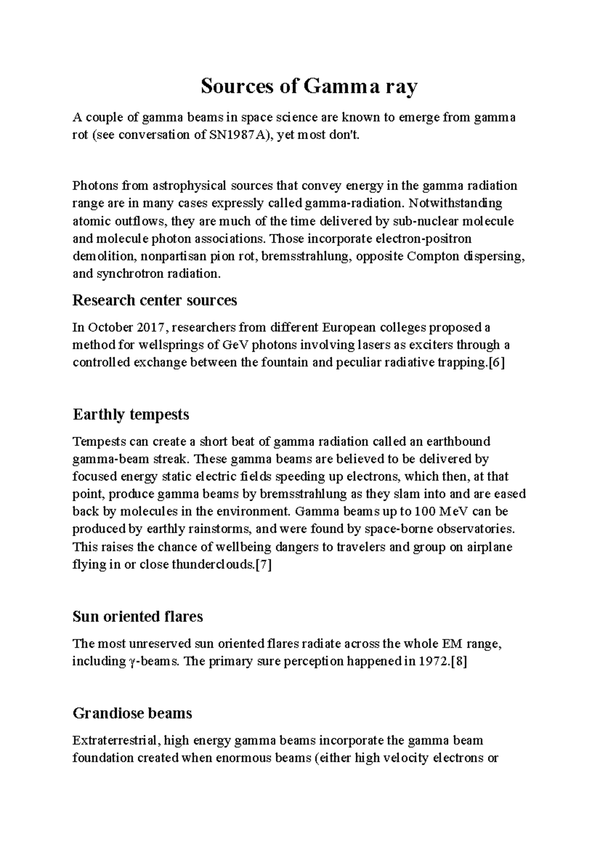 Sources of Gamma ra1 - Ifah - Sources of Gamma ray A couple of gamma ...