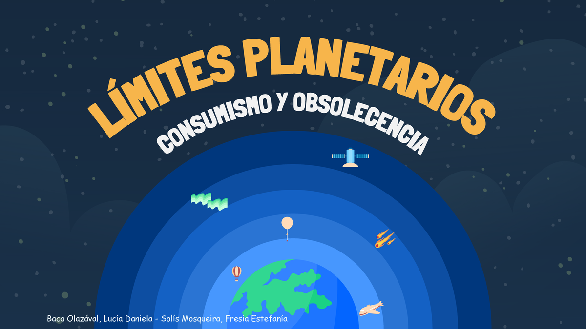 Límites Planetarios - trabajo sincrónico - L Í M I T E S P LAN E T A R ...