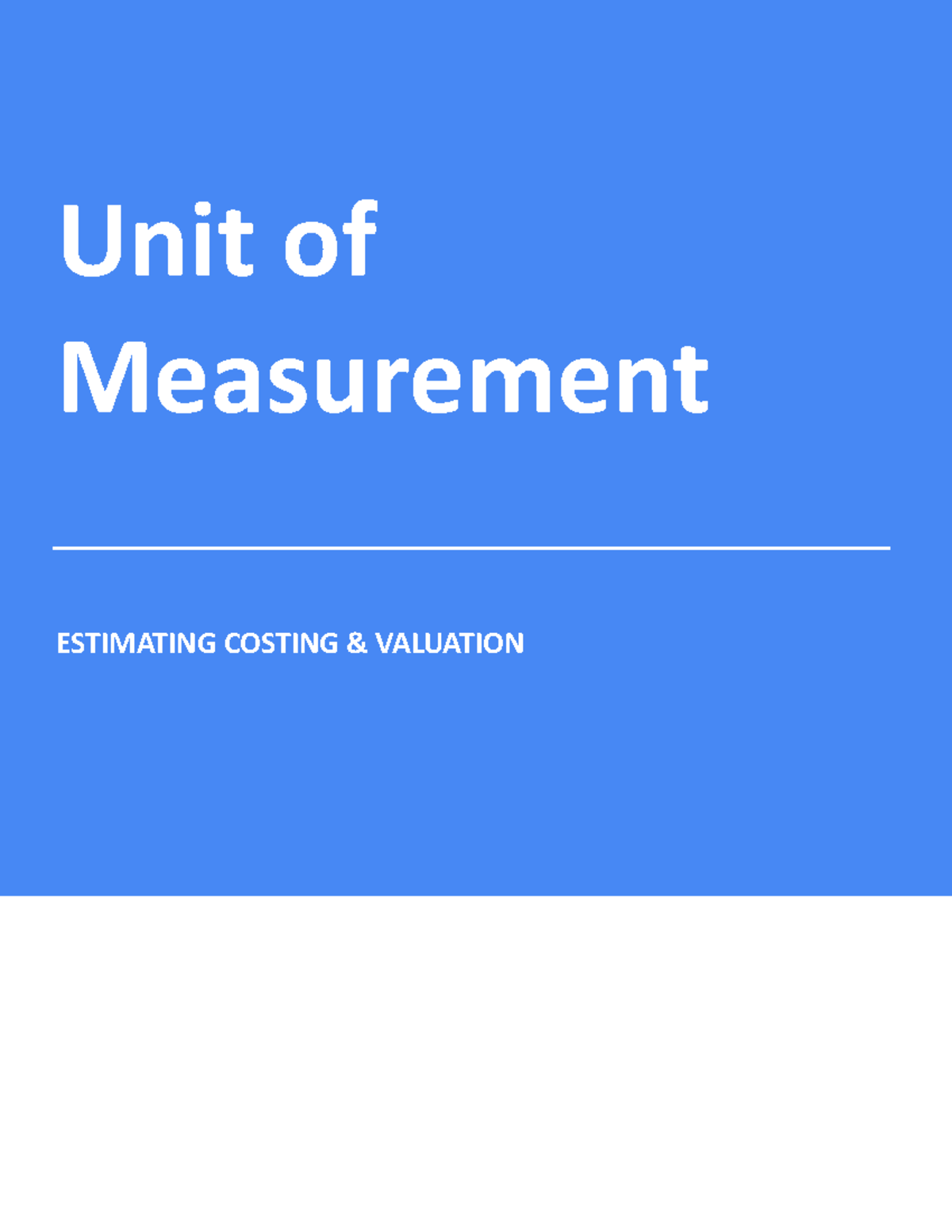 Unit of Measurement - Child Labour Act, Sales Tax, VAT, Service Tax ...