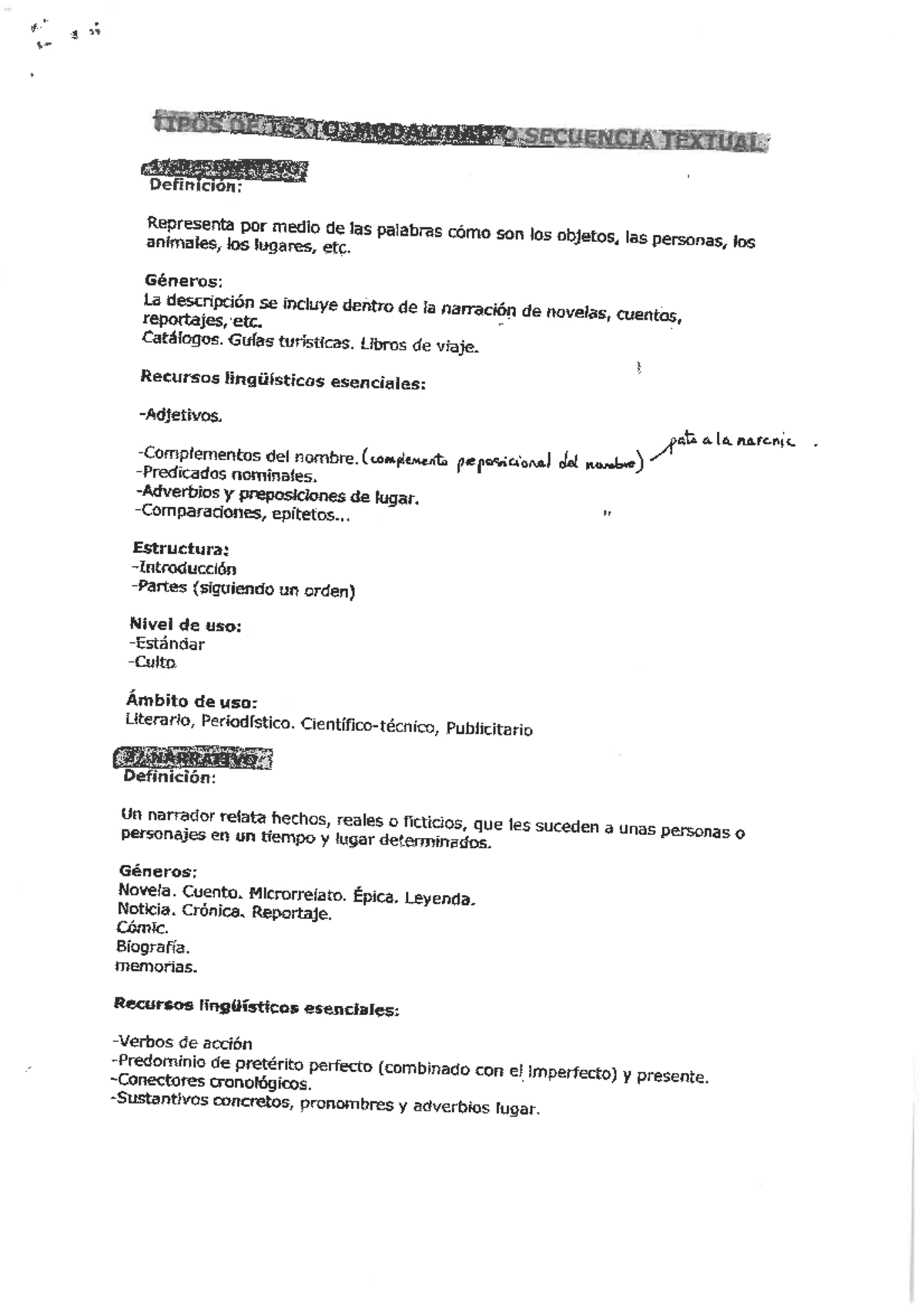 Tipos de texto, modalidad o secuencia textual - Desarrollo de la ...