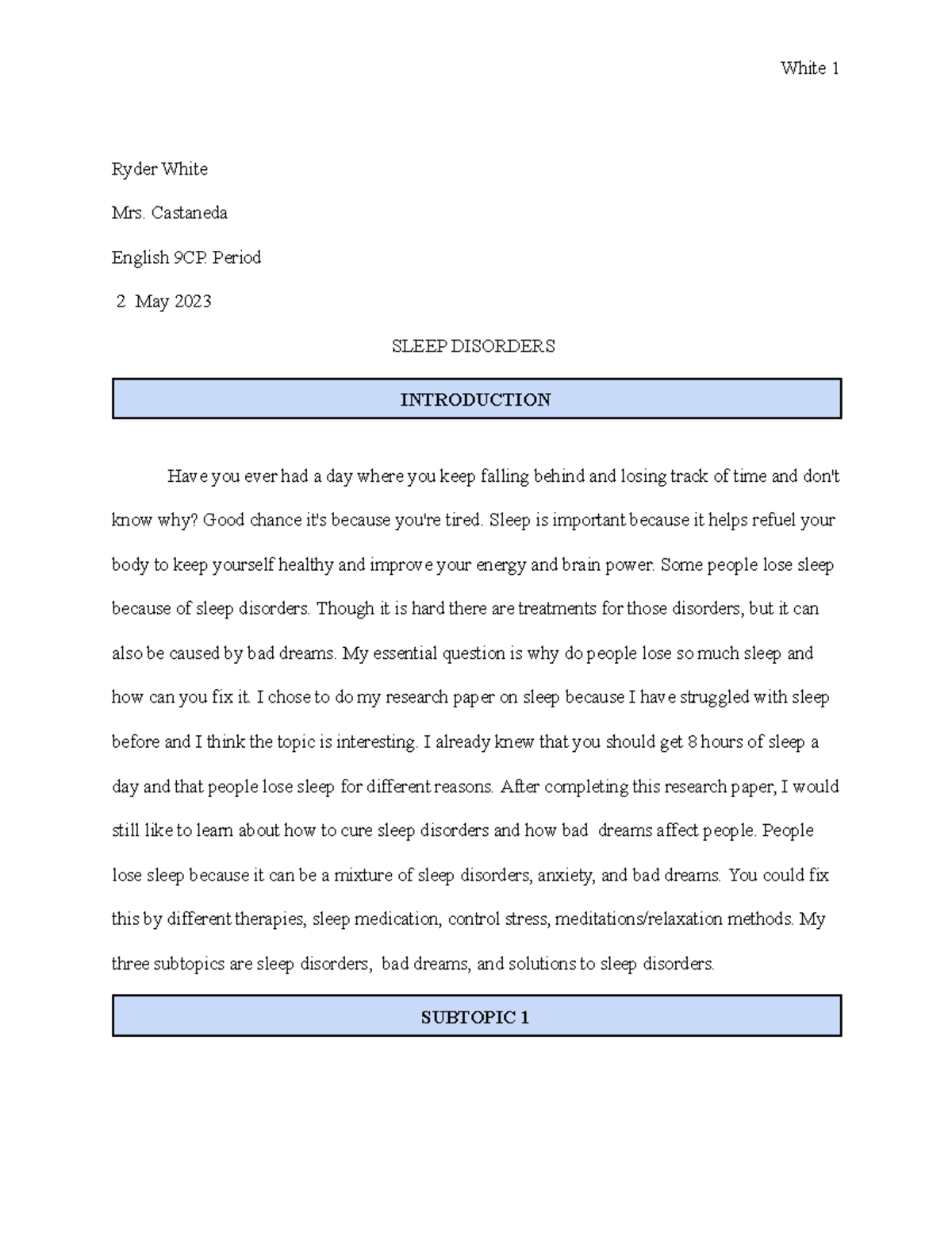 White, Ryder - Final Draft I-Search Research Paper - Ryder White Mrs ...