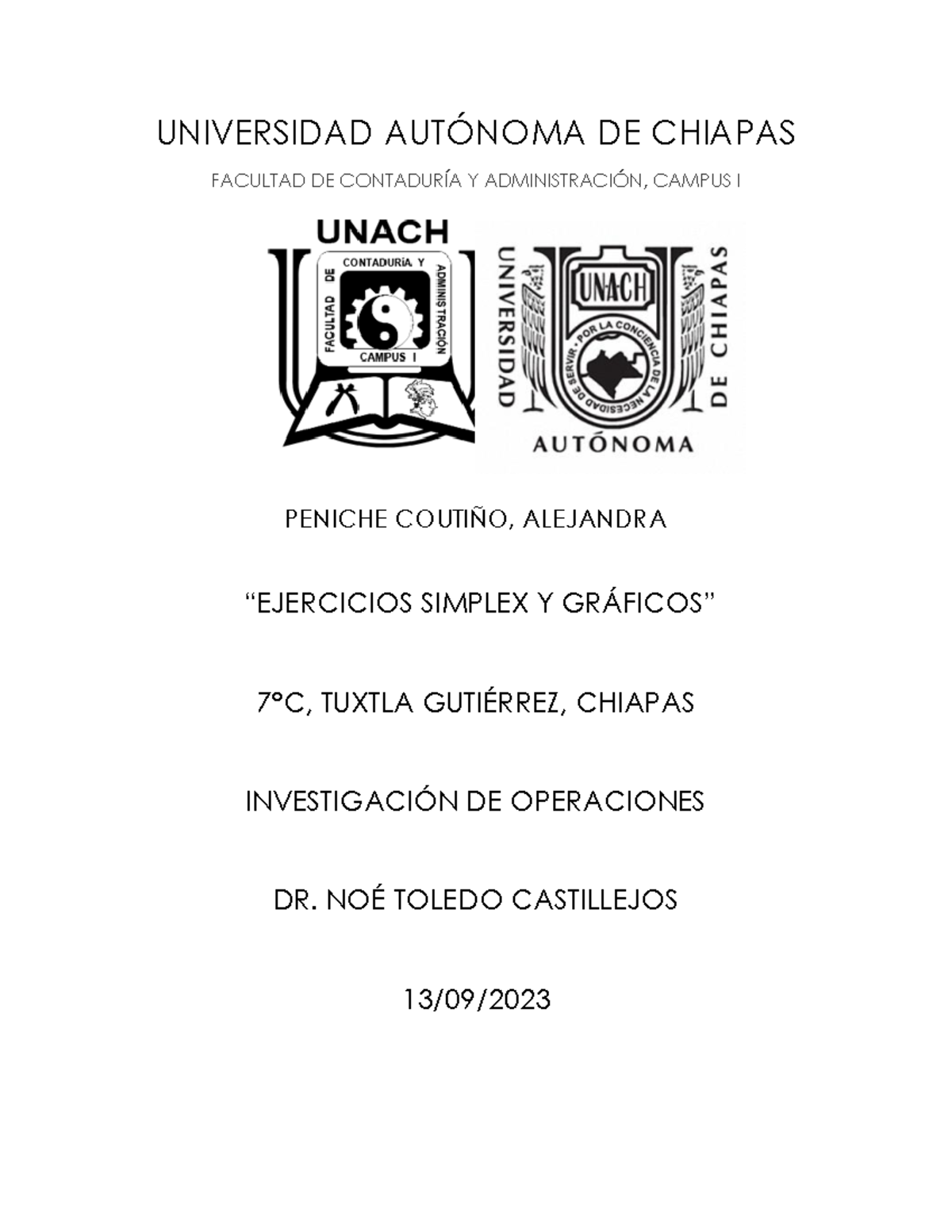 Ejercicios DE Tarea Método Gráfico Y Método Simplex, Alejandra Peniche ...