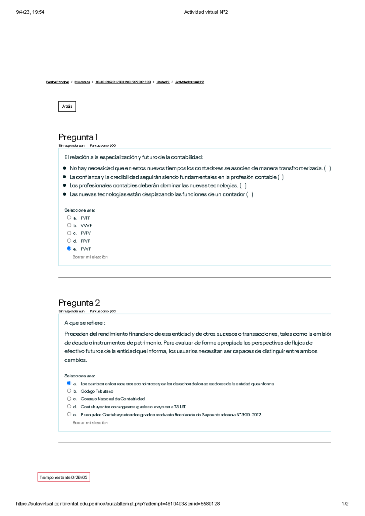 Evaluacion Actividad virtual N°2 - 9/4/23, 19:54 Actividad virtual N ...