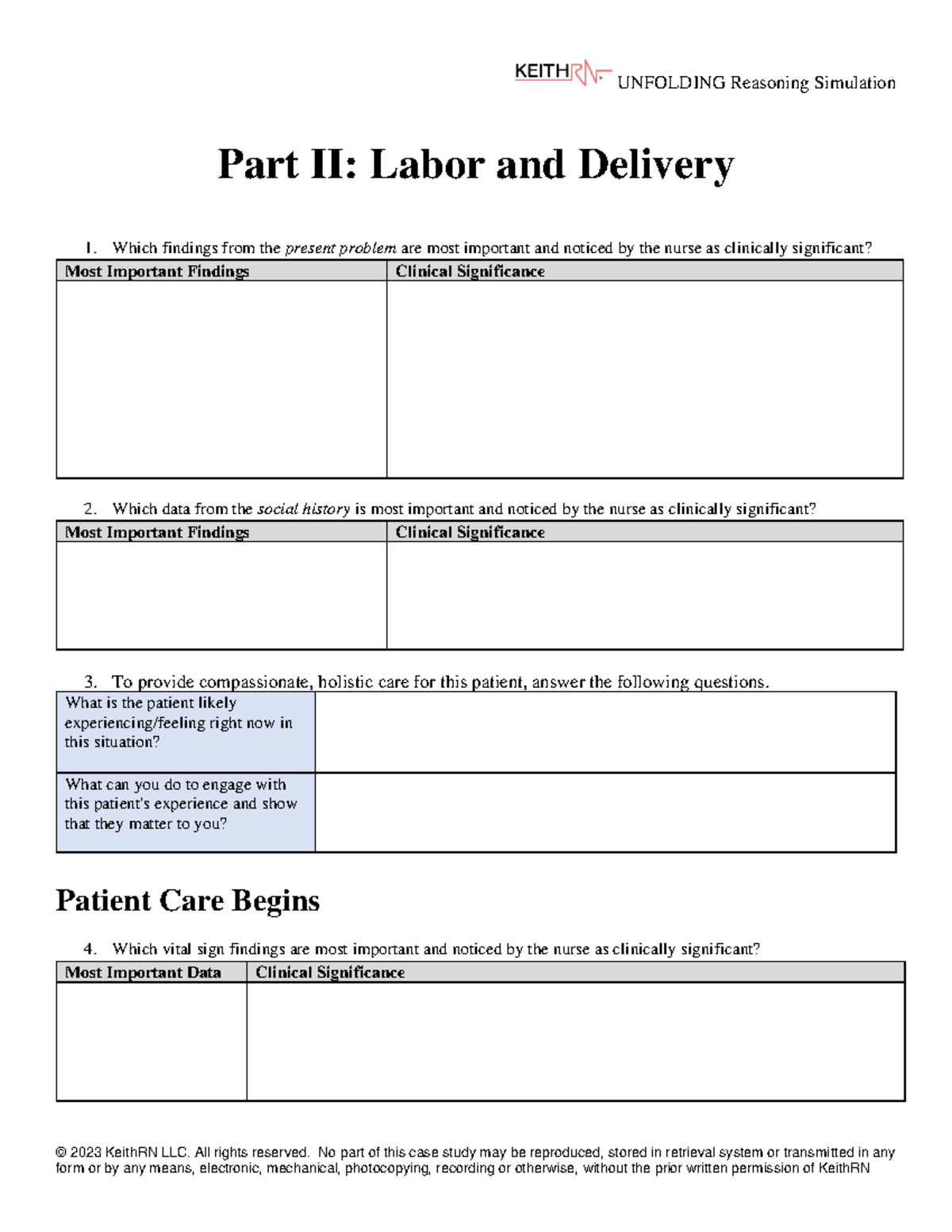 2 22+ Template Unfolding Labor+and+Delivery - © 2023 KeithRN LLC. All ...