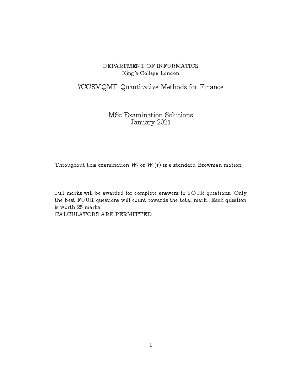 7CCSMQMF final exam 2021 solutions - DEPARTMENT OF INFORMATICS Kingís ...
