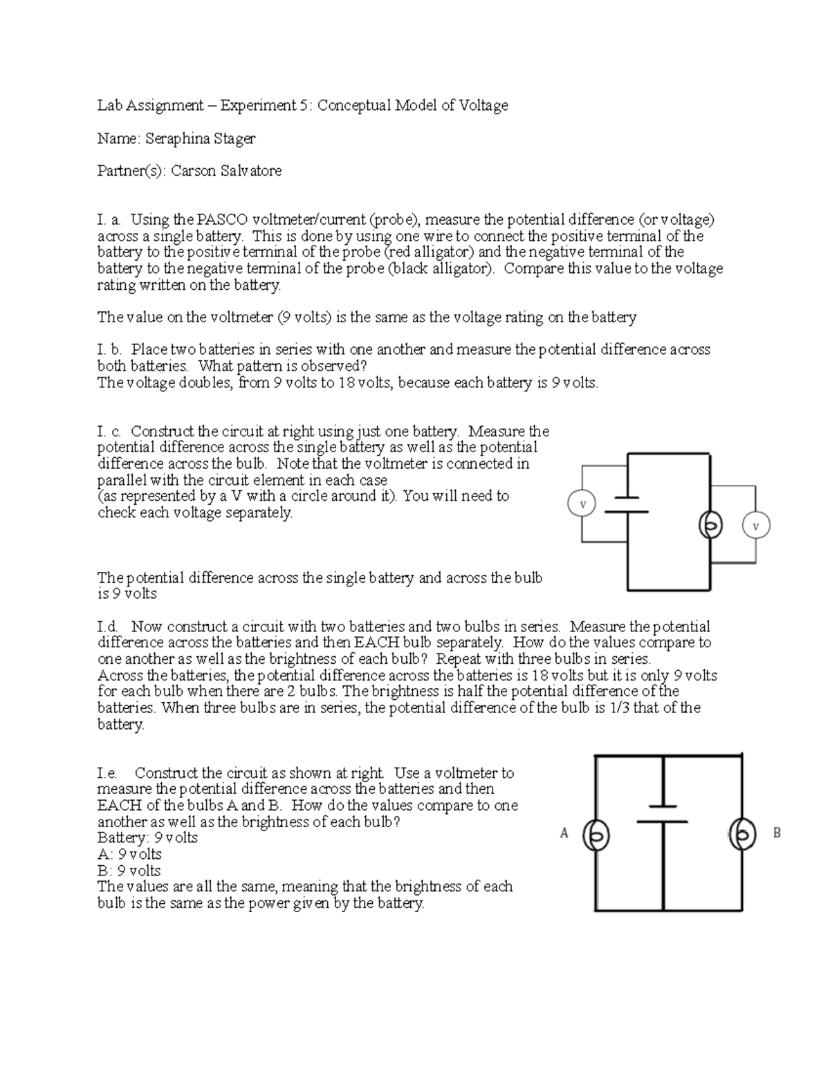 121l Experiment 5 Assignment Ked Lab Assignment Experiment 5 Conceptual Model Of Voltage