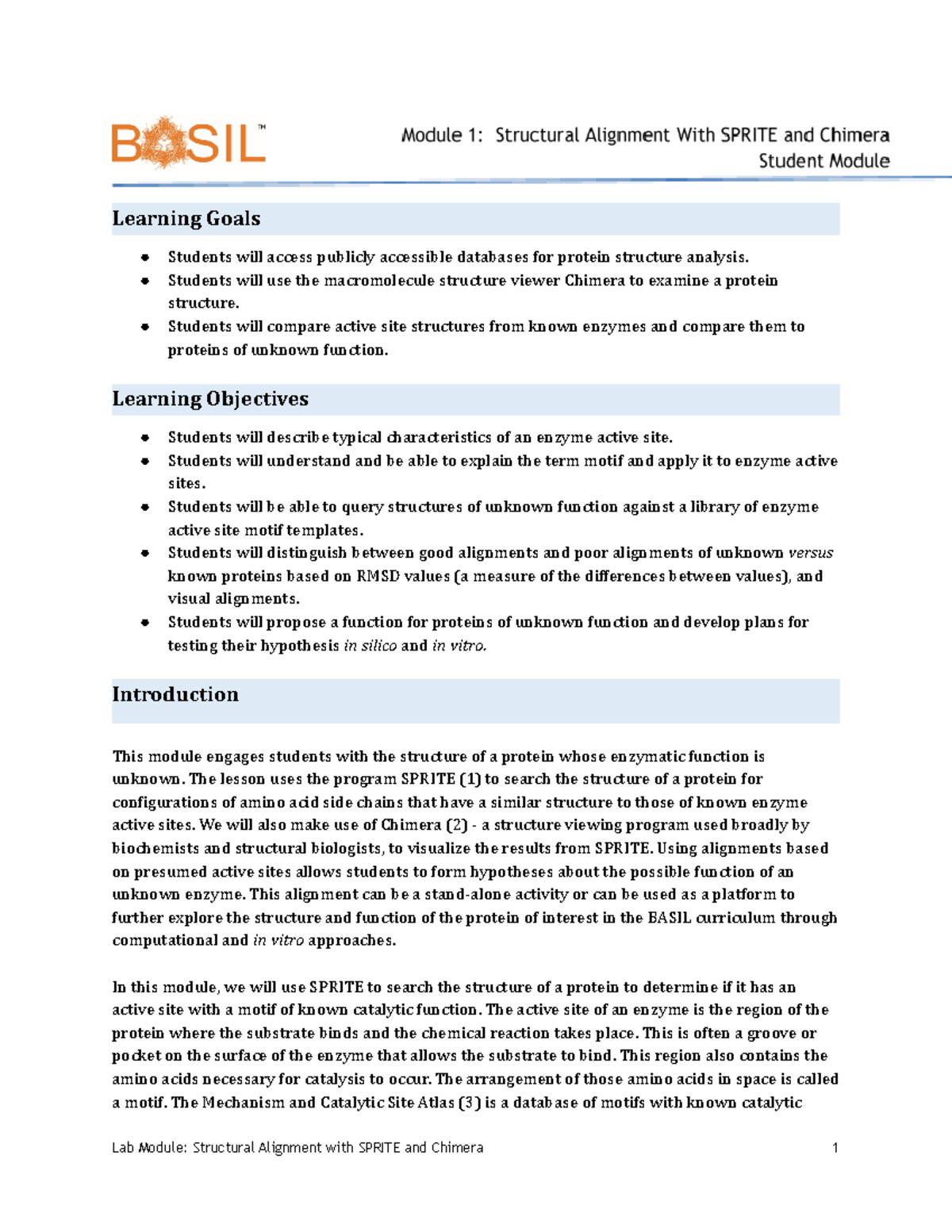 01 Sprite Chimera Student Module - Learning Goals Students will access publicly accessible - Studocu