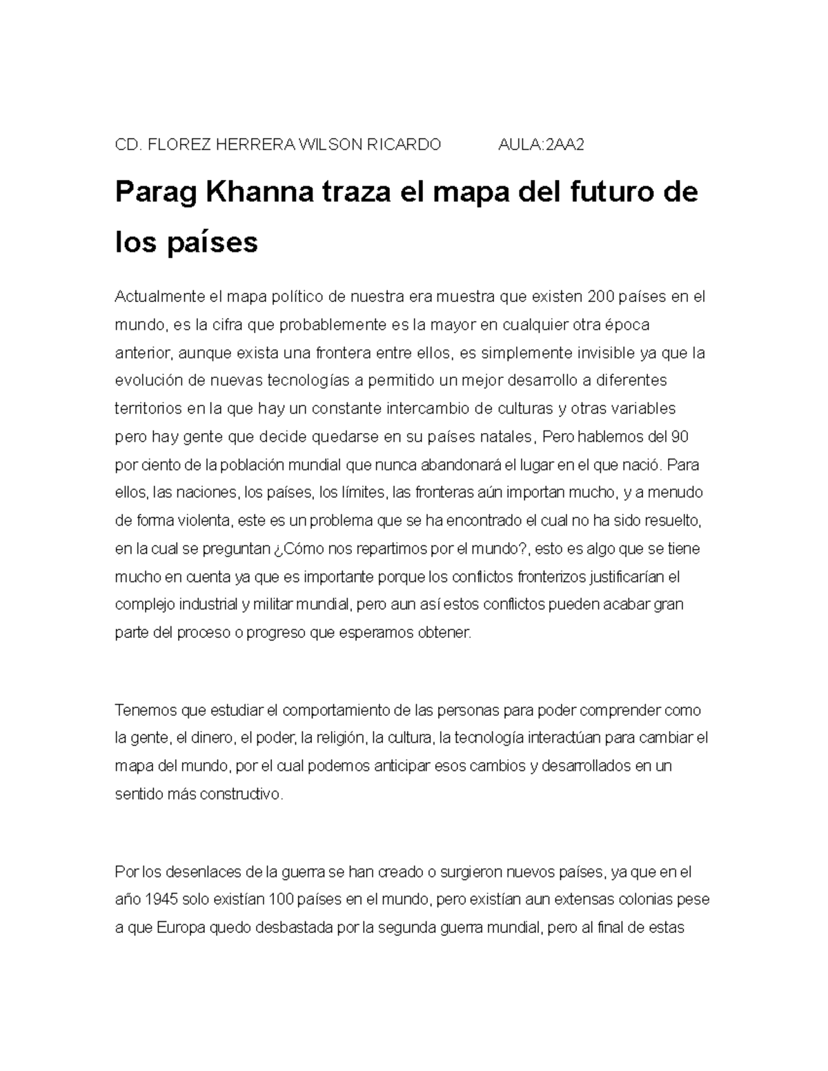 C2-ACTV2 traza el mapa del futuro de los países CD Florez - CD. FLOREZ ...