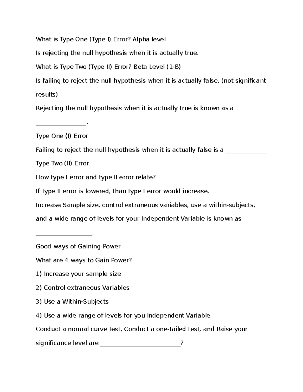 What is Type One - Exam help - What is Type One (Type I) Error? Alpha ...