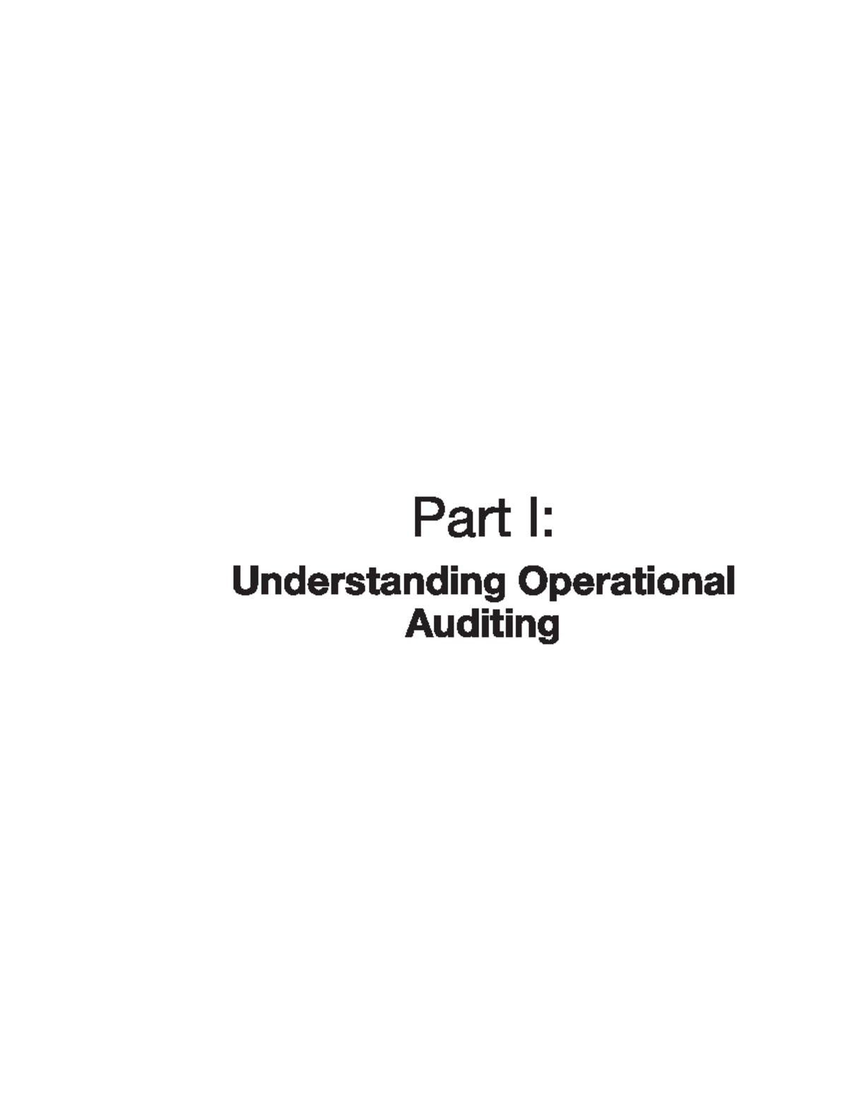 1 and 2-Operational Auditing - Studocu