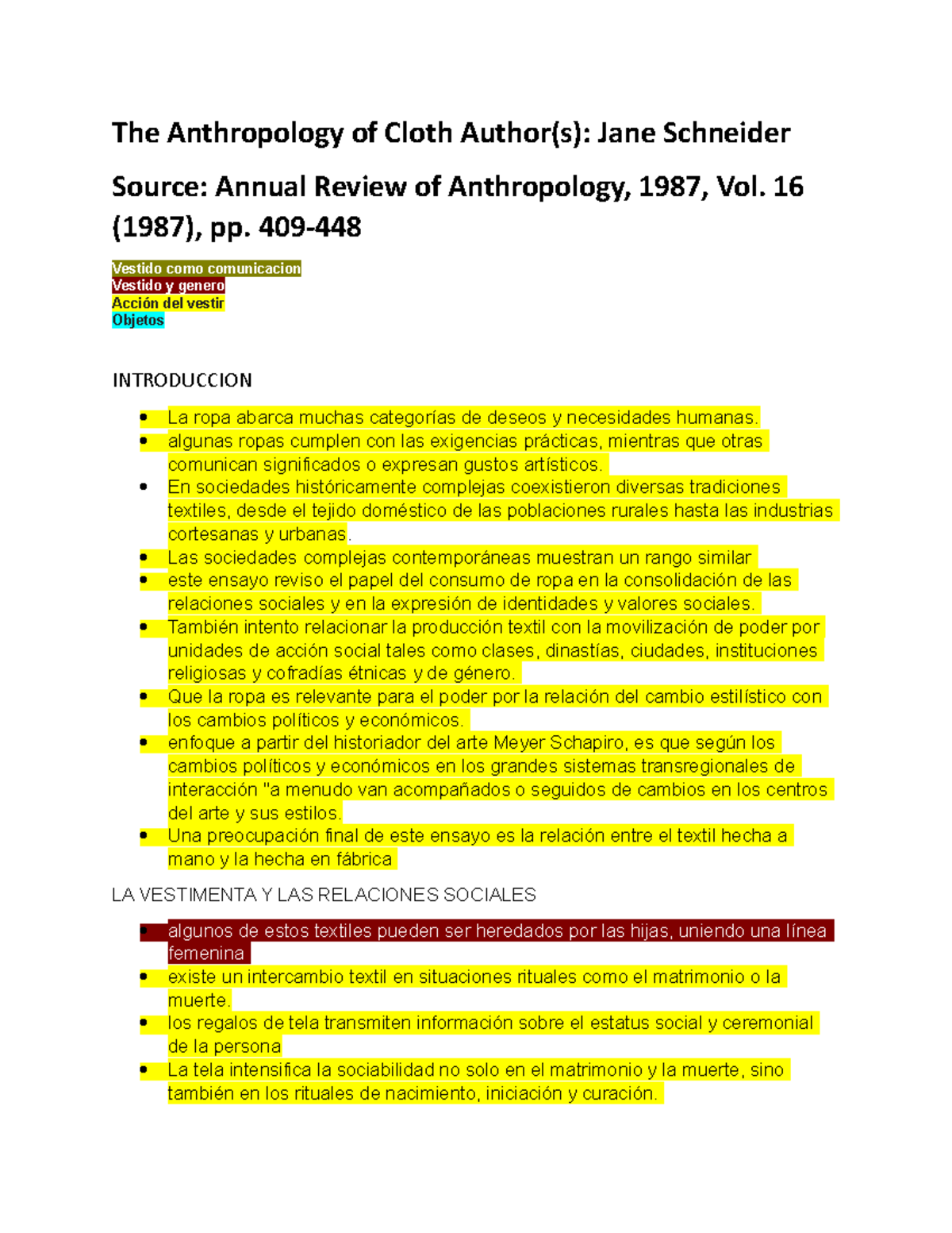 Antropology of clothes - The Anthropology of Cloth Author(s): Jane ...