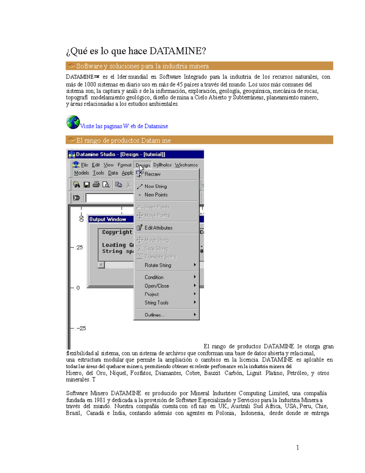 Tutorial de Datamine - Apuntes 1 - es lo que hace DATAMINE? Software y ...