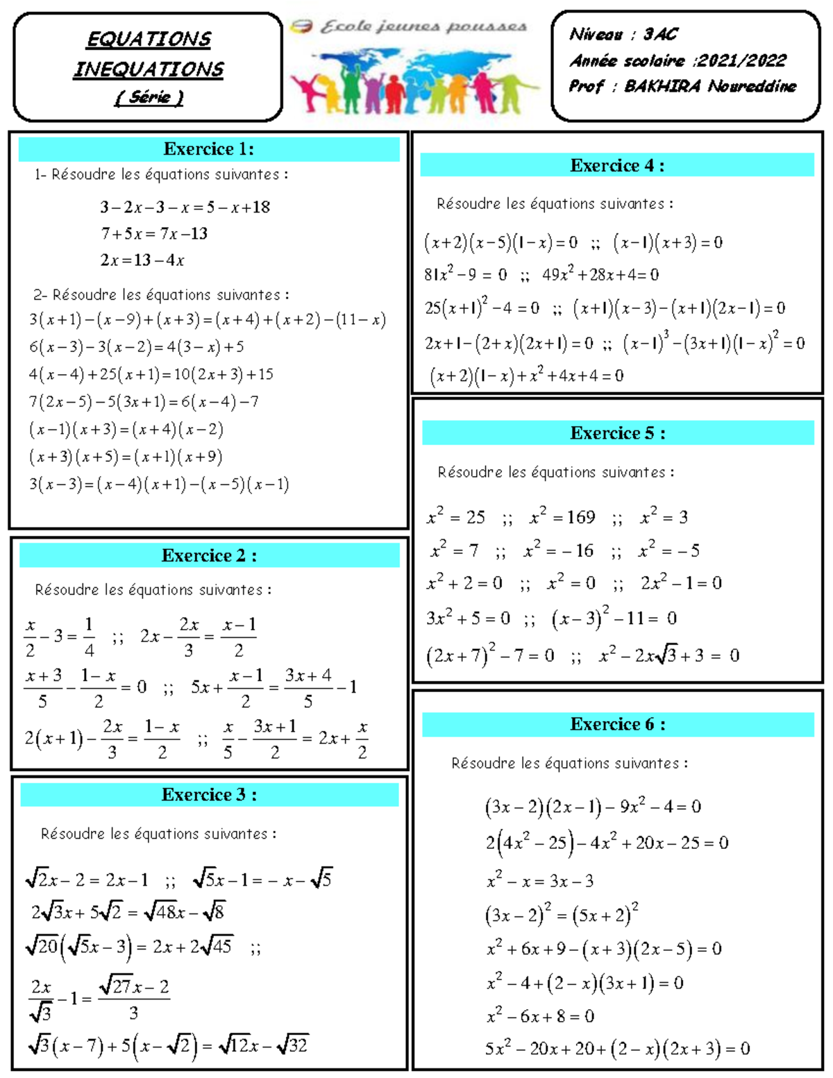 4 5951893046604860372 - Niveau : 3AC Année scolaire :2021/ Prof ...