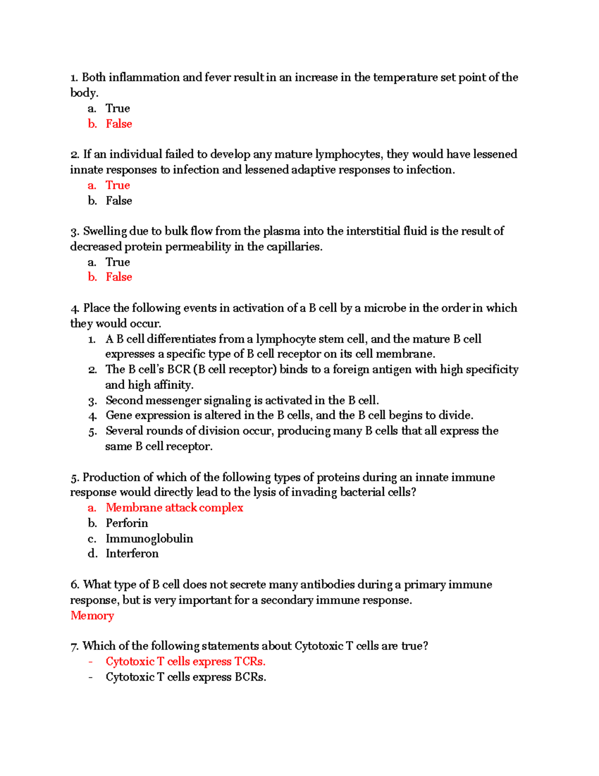 Learn - Module 12 - Both inflammation and fever result in an increase ...