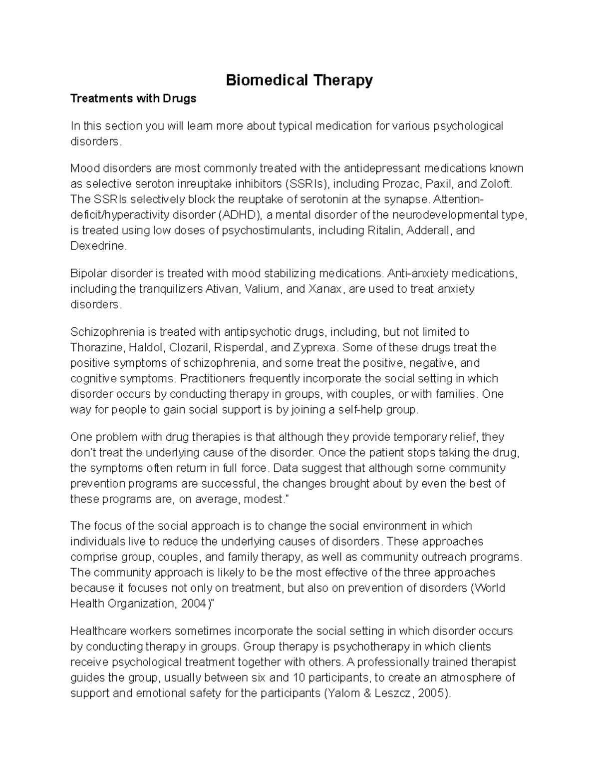 Biomedical Therapy - Biomedical Therapy Treatments with Drugs In this ...