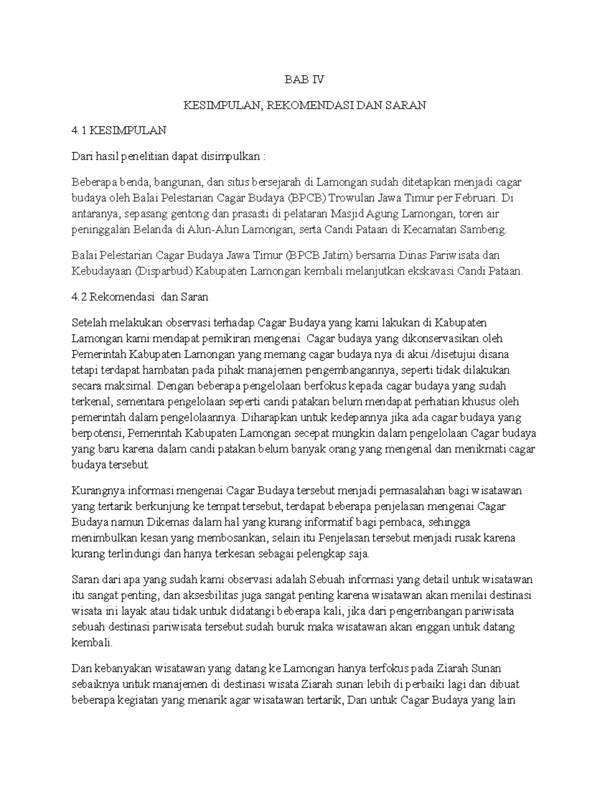 Tugas 28 - BAB IV KESIMPULAN, REKOMENDASI DAN SARAN 4 KESIMPULAN Dari ...