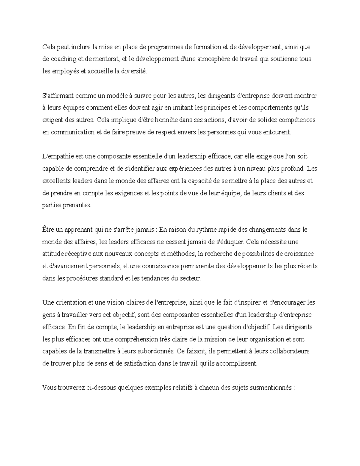 Direction -2 - Cela peut inclure la mise en place de programmes de ...