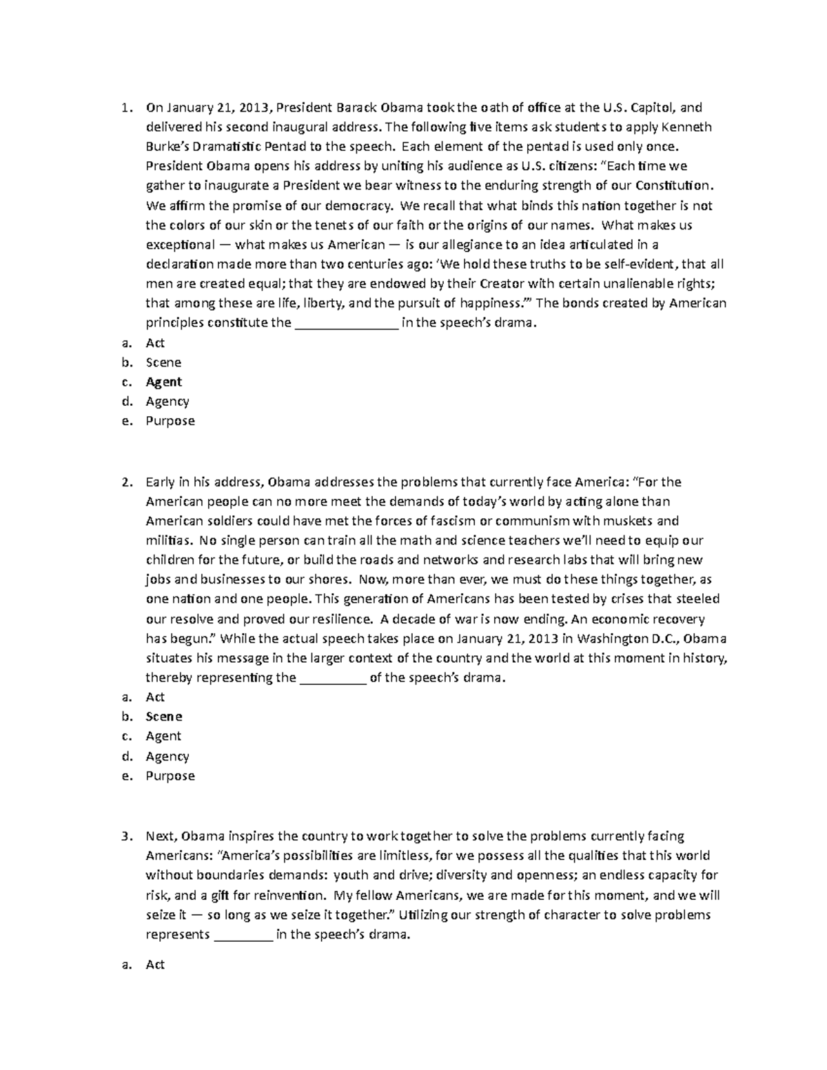 Ch 12 - Human Communications - On January 21, 2013, President Barack Obama took the oath of ...