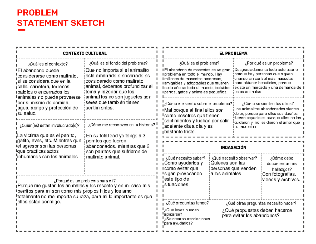 Toolkit Problem Statement Sketch ED A8 - PROBLEM STATEMENT SKETCH ¿Cuál ...