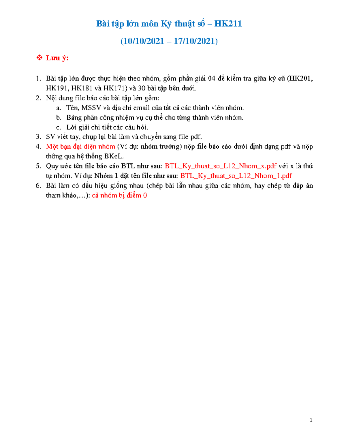 BTL KTS Bai so 1_Trường Đại học Bách khoa, Đại học Quốc gia Thành phố Hồ Chí Minh - Studocu