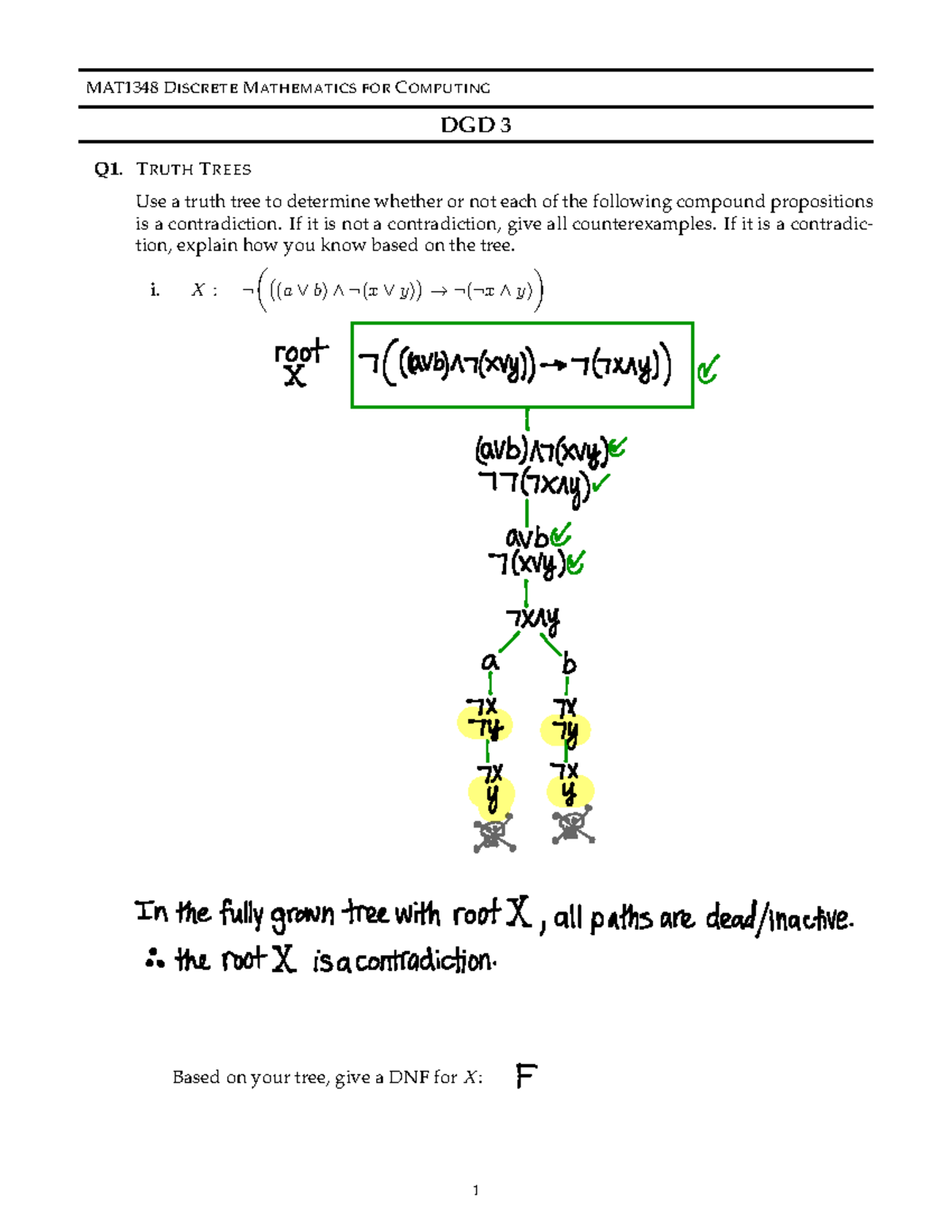 1348-dgd3-solutions - dgd 3 sol - MAT1348 DISCRETE MATHEMATICS FOR ...