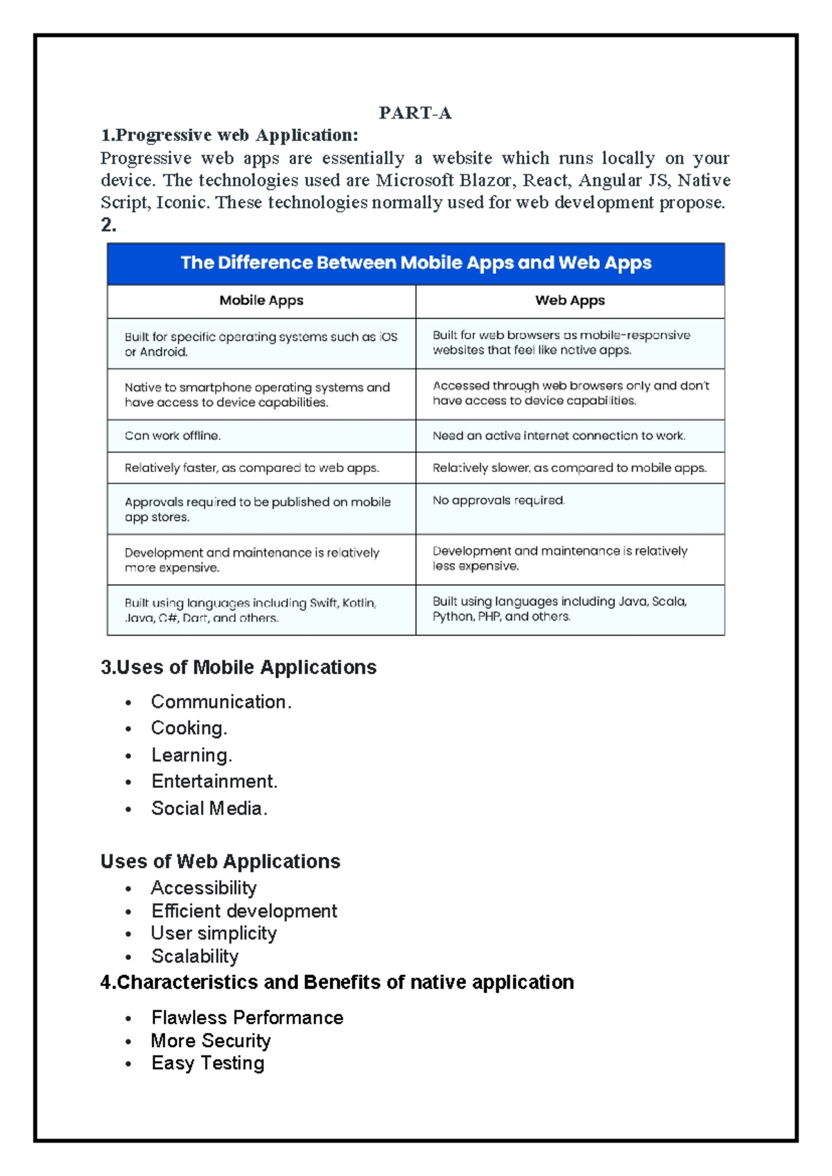 Part-A AP - Summary Computer Application - PART-A 1 web Application ...
