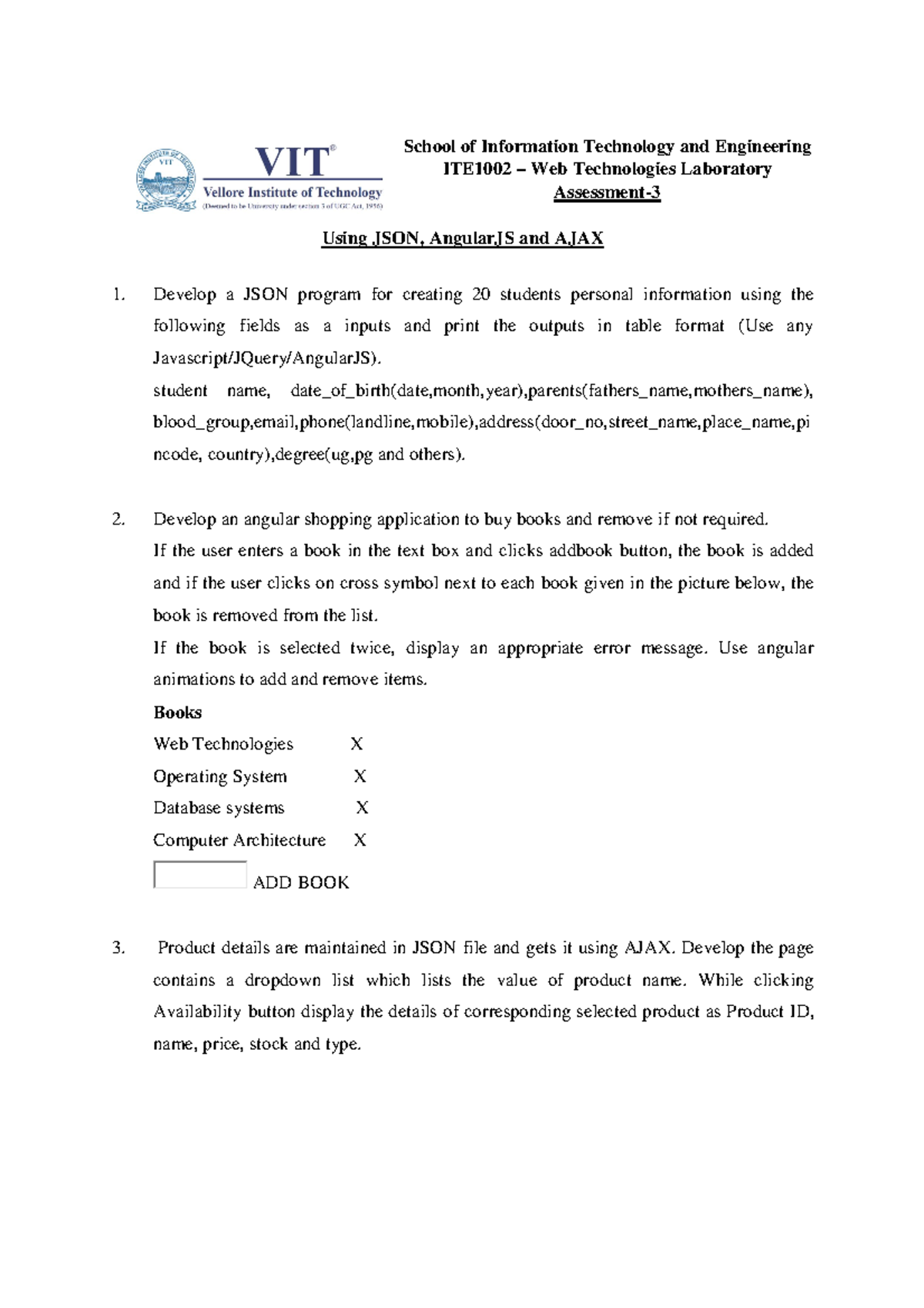 Database management systems practicals Solutions - VIT - Studocu