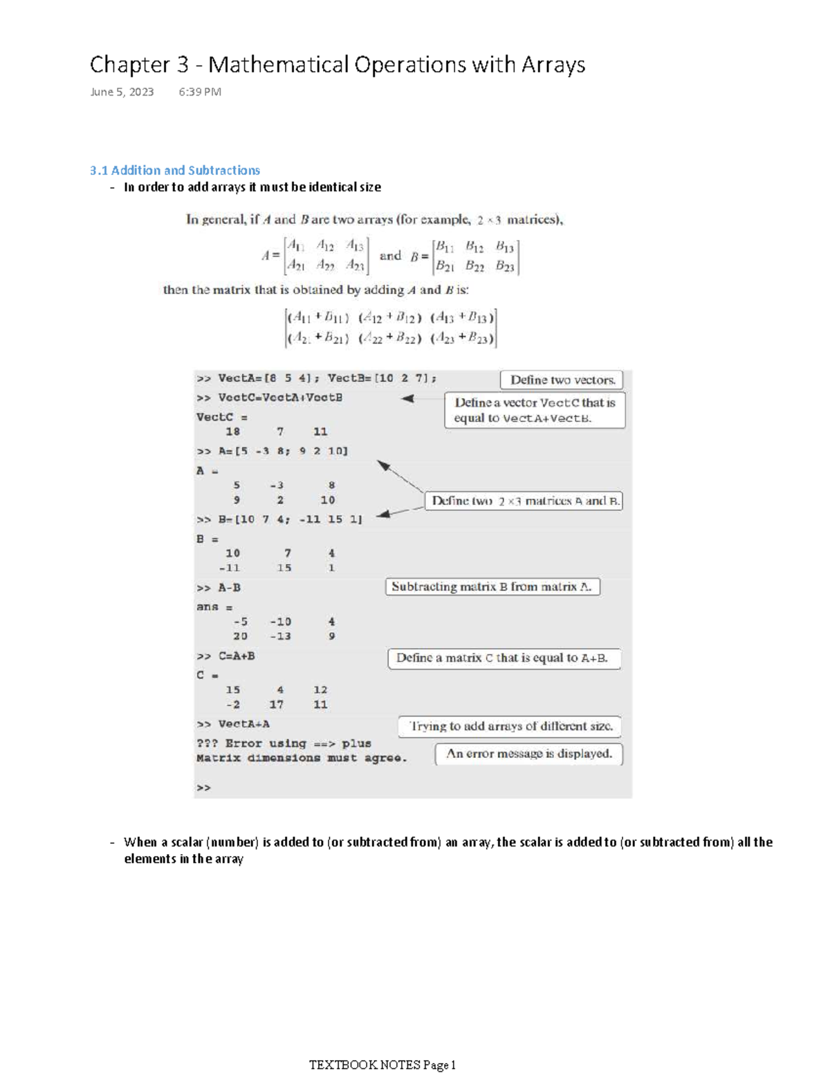 Chapter 3 Textbook Notes - 3 Addition and Subtractions - In order to ...
