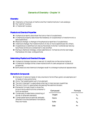 Mixtures Notes - Chem - Chapter 16 - Mixtures Introduction ★ Pure ...