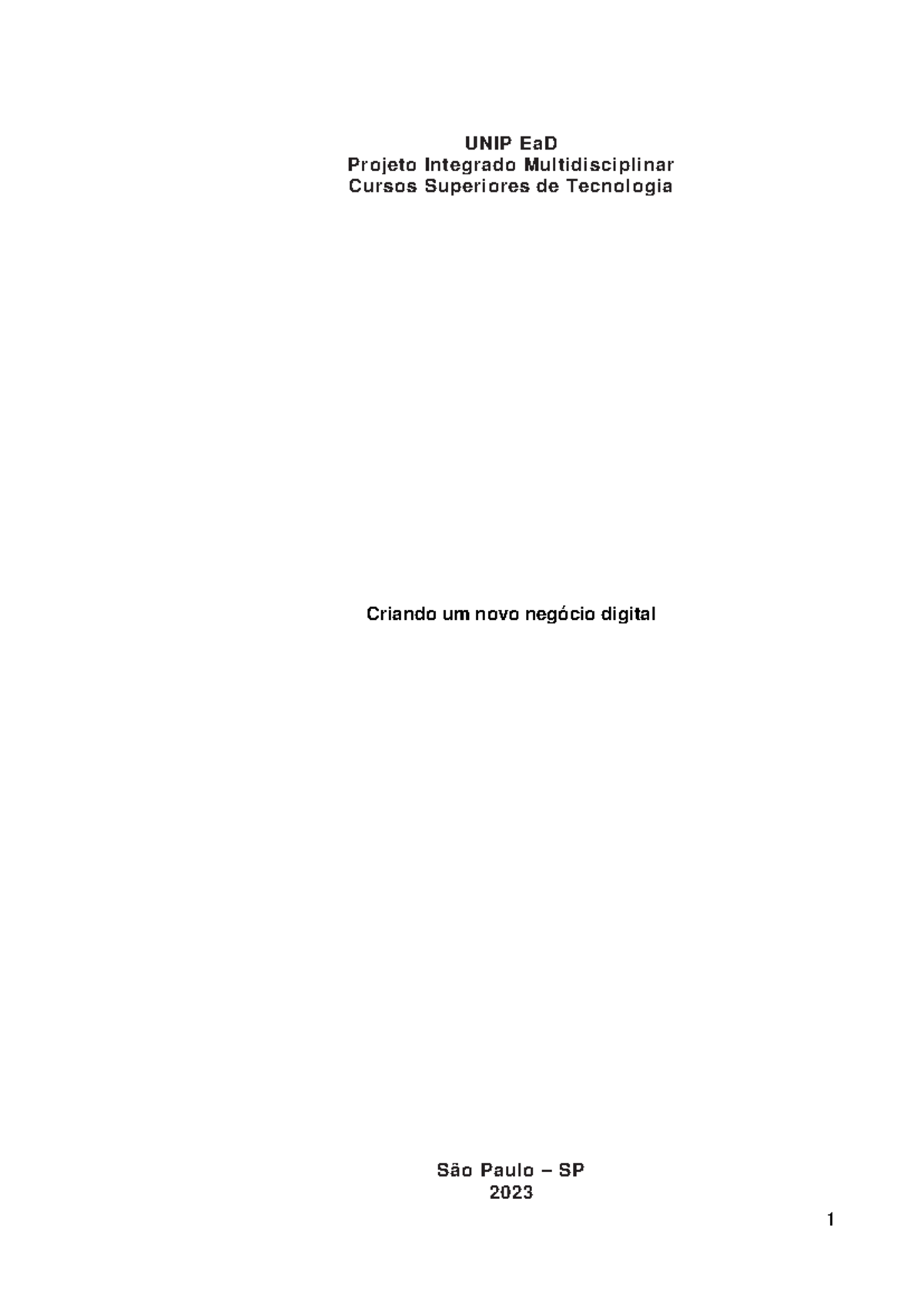 Pim Unip VIII gestao ti - 1 UNIP EaD Projeto Integrado Multidisciplinar ...