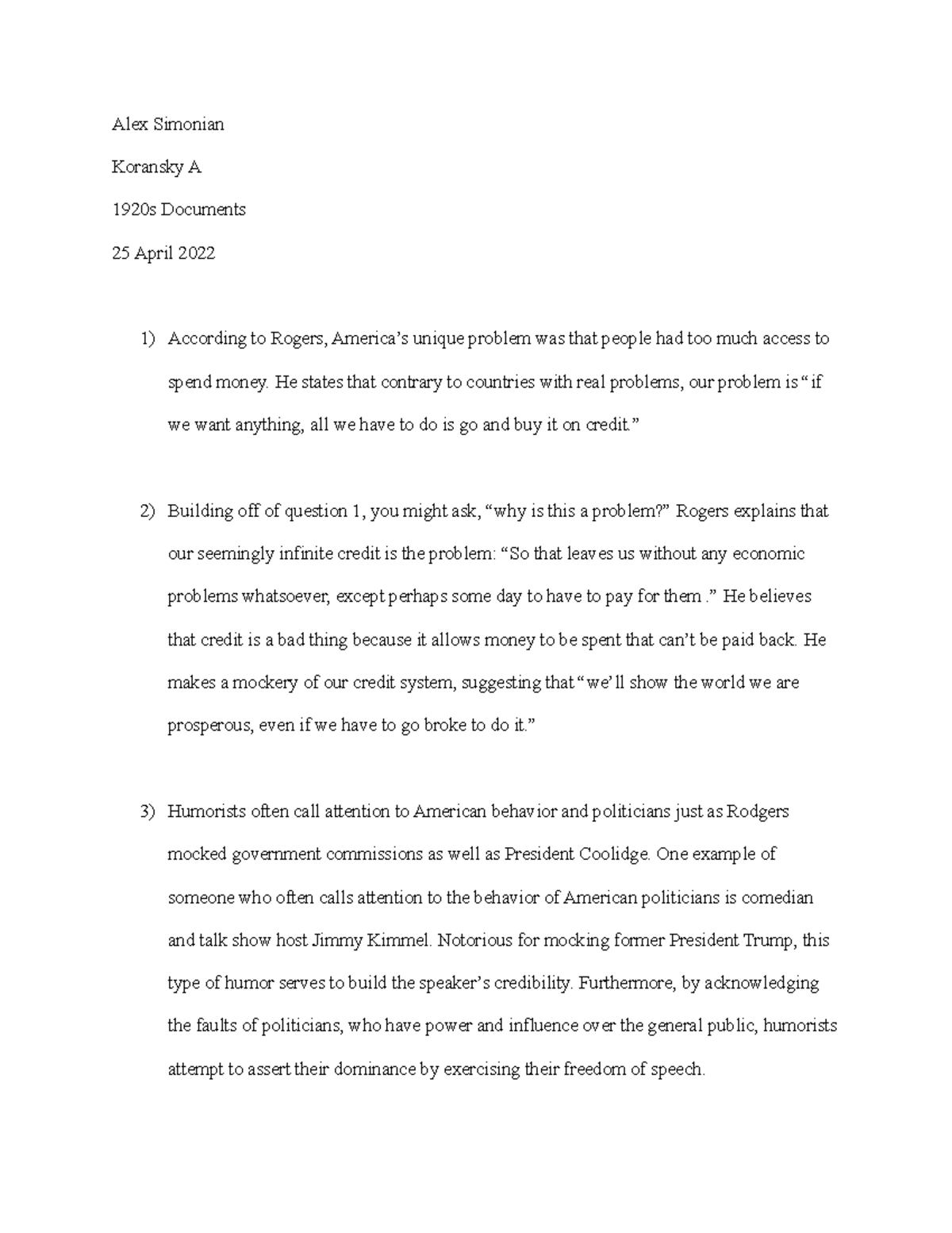 1920s Documents - focus q - Alex Simonian Koransky A 1920s Documents 25 ...