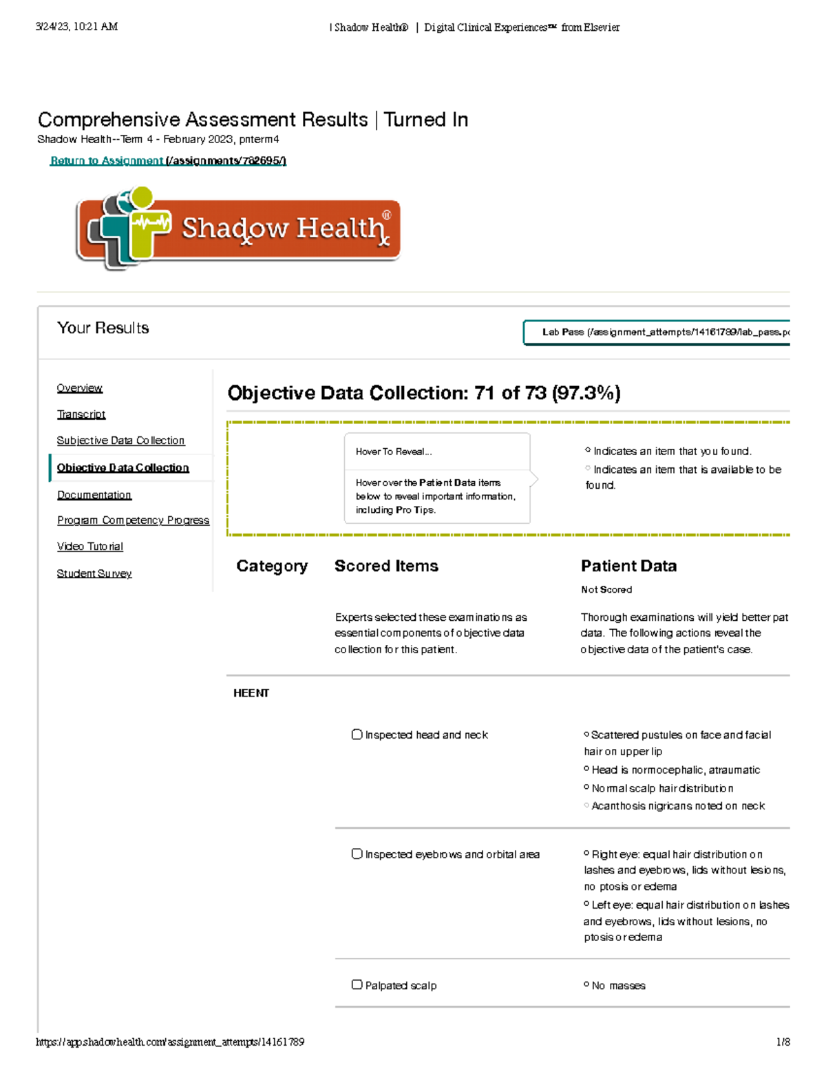 Shadow Health® │ Digital Clinical Experiences™ from Elsevier 2 ...