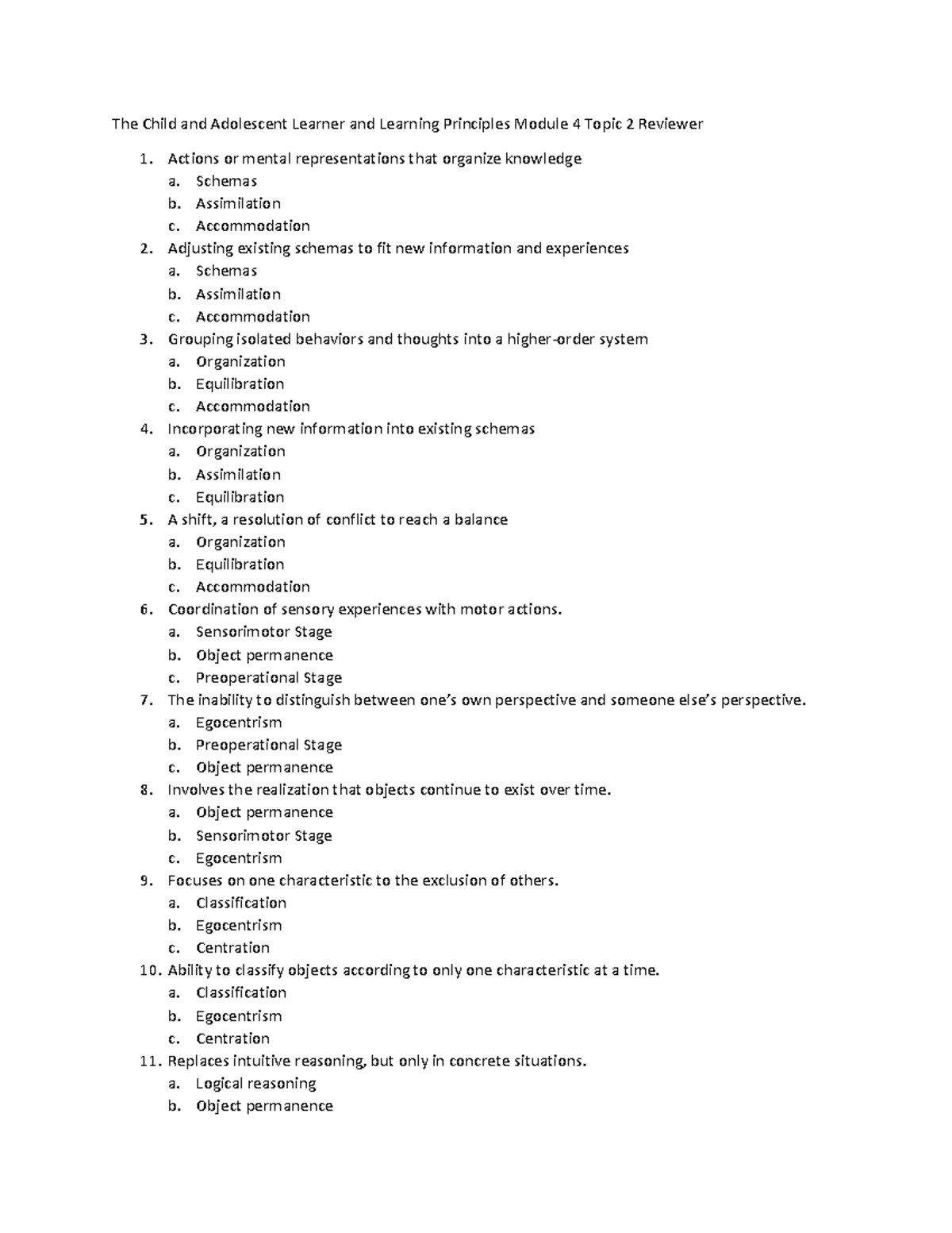 The Child and Adolescent Learner and Learning Principles Module 4 Topic ...