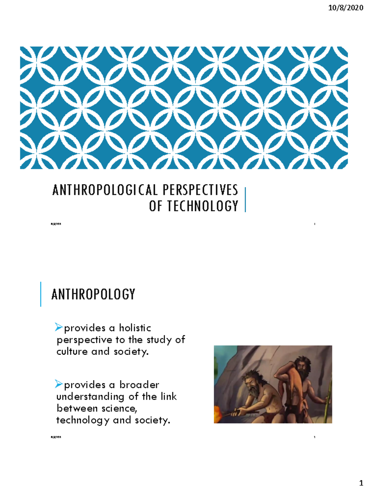 Anthropological Perspective of Technology - ANTHROPOLOGICAL ...