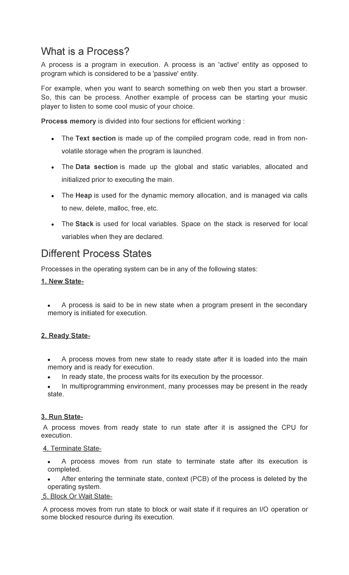 3.What is a Process - Operating system notes for beginners. Hope these ...