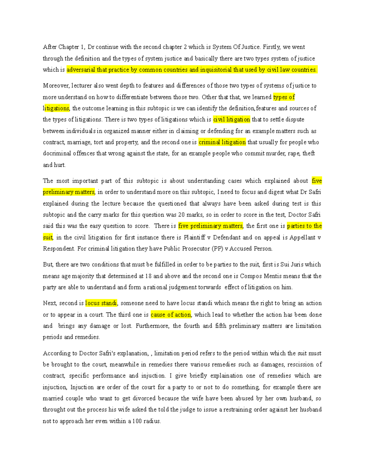 After Chapter 1 - nothing - After Chapter 1, Dr continue with the ...