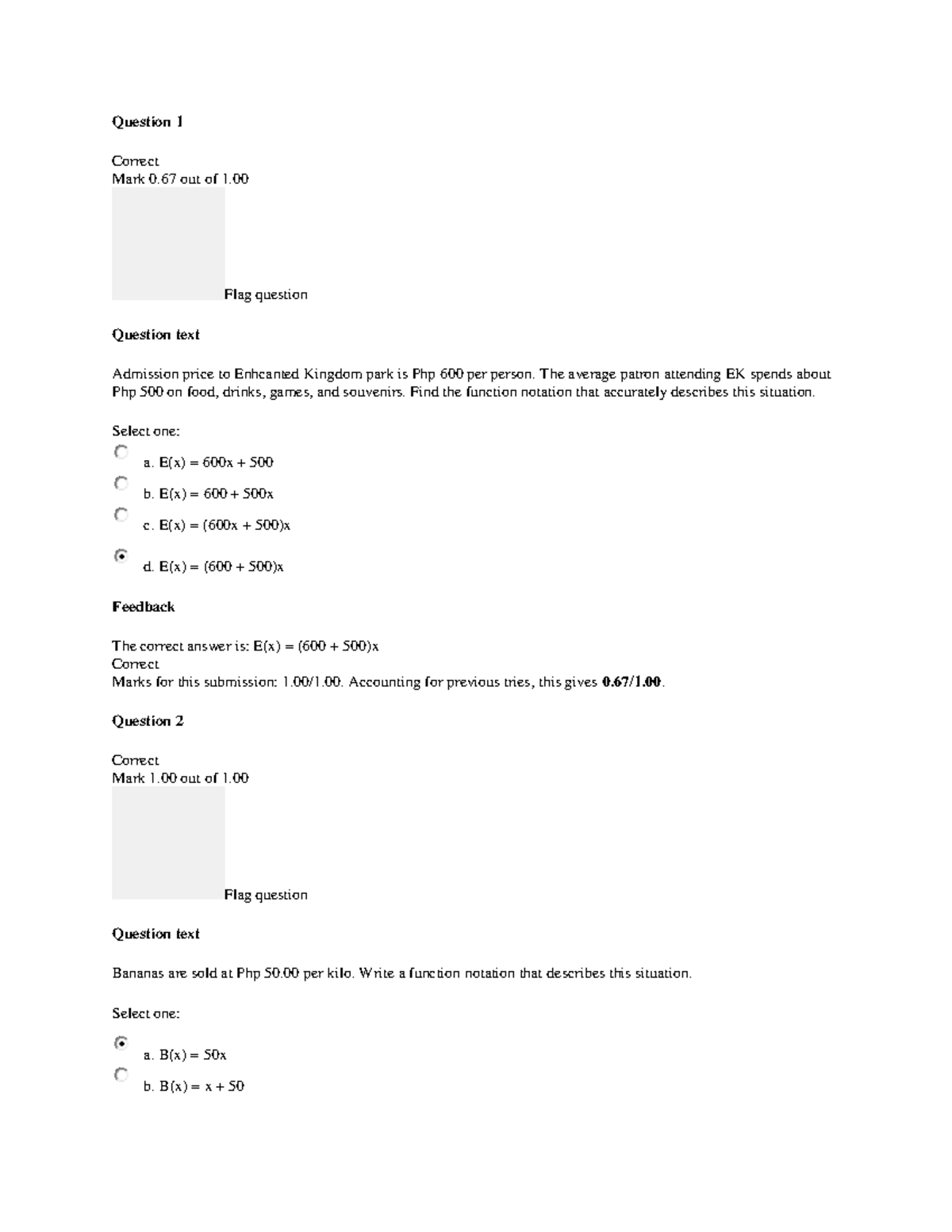 419805472 Gen Math Week1 10 1 - Question 1 Correct Mark 0 out of 1 ...