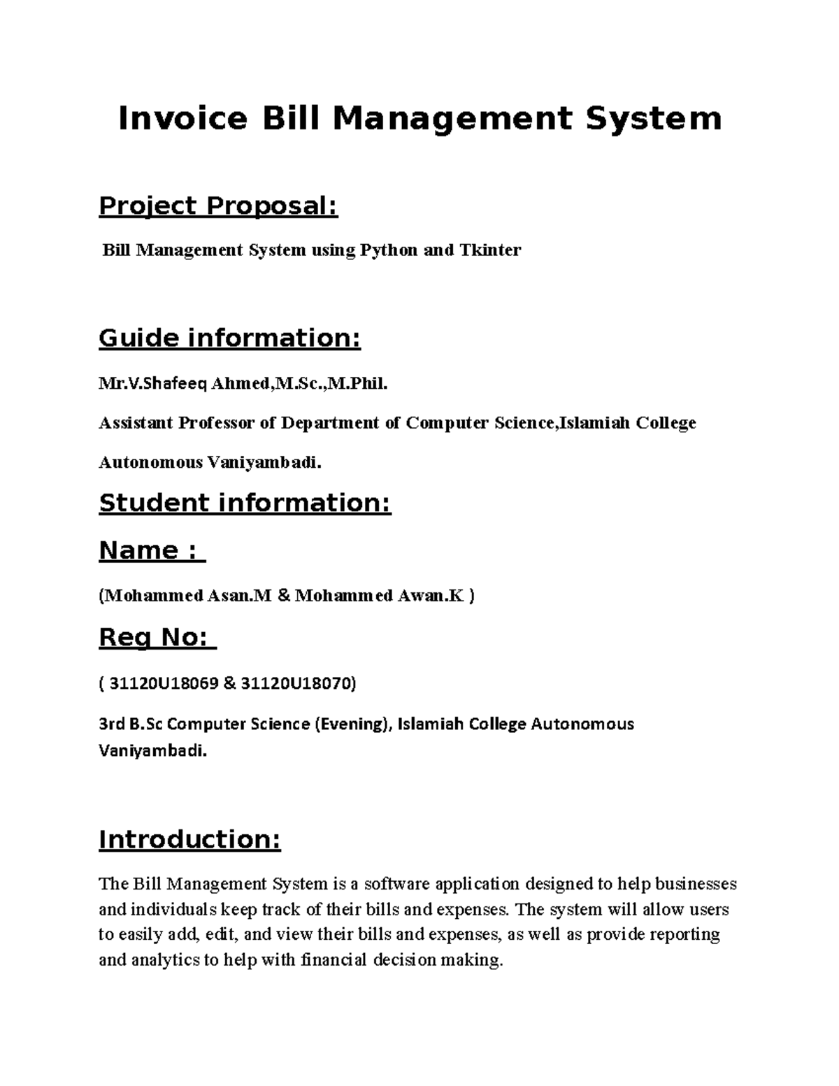 Invoice Bill Management System - Invoice Bill Management System Project ...