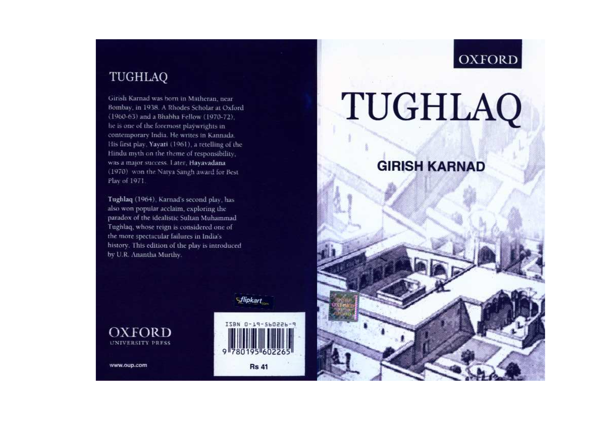 Tughlaq - Thuglaq by Girish karnad - Sociology 1 - Studocu