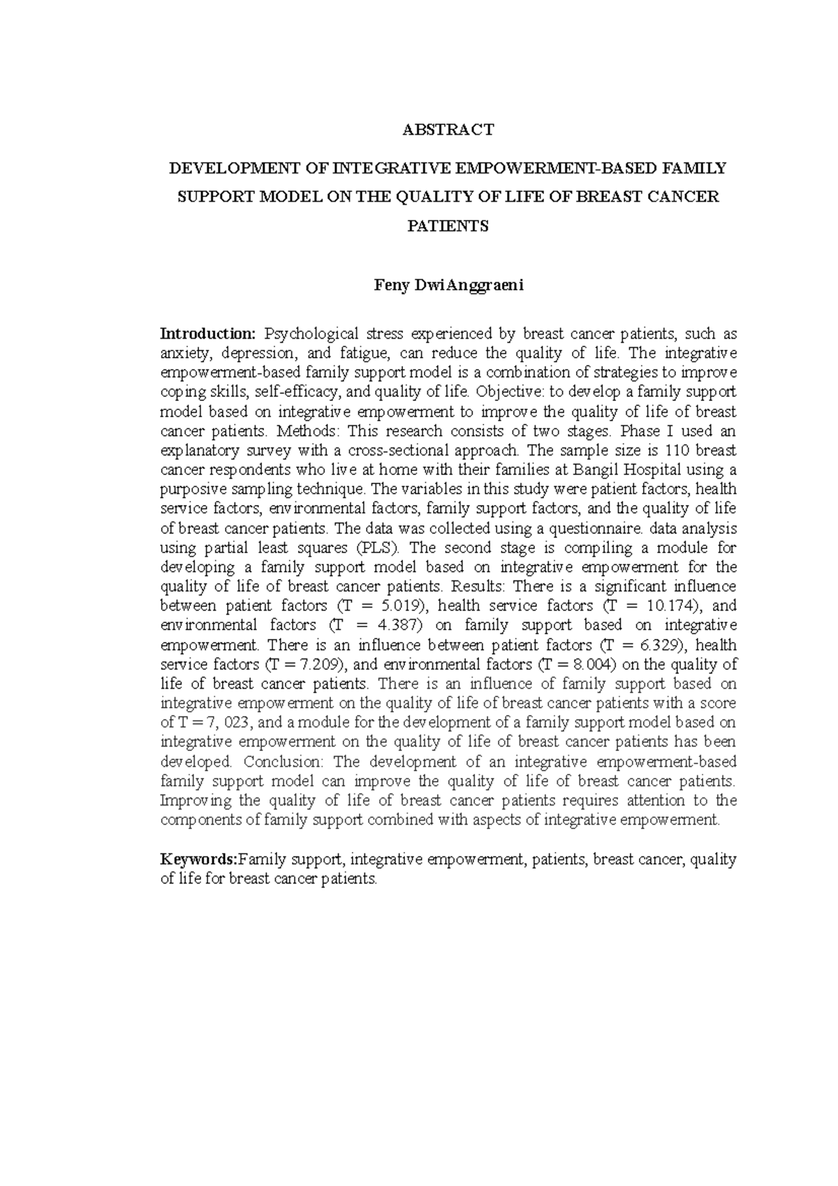 Abstract - asaasasas - ABSTRACT DEVELOPMENT OF INTEGRATIVE EMPOWERMENT ...